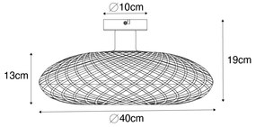 Orientální stropní svítidlo bambus 40 cm - Ostrava