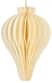Béžová vánoční ozdoba z papíru Harmonic VII – 10 cm