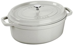 Staub Oválný litinový hrnec s poklicí Cocotte, bílý lanýž, 29 cm / 4,2 l 11029107