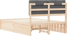 Rám postele s čalouněným čelem s čelo Tmavě šedá 120 x 200 cm 3405548