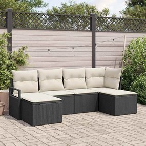 Set pohovek 6 ks Černá polyratan 3346487