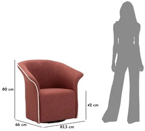 Designové otočné křeslo Felony bordó
