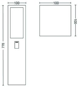 PH 17432/30/P7 Hue LED White and Color Ambiance Venkovní sloupkové svítidlo Philips Impress 17432/30/P7 černé 77cm 2200K-6500K RGB - PHILIPS HUE (915005731101)