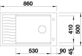 Granitový dřez Blanco ELON XL 8 S InFino tartufo oboustr. bez exc. + přísluš.