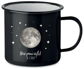 Personalizovaný retro plecháček s měsíční fází