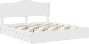 Postel s úložným prostorem Bílá 180 x 200 cm Kompozitní dřevo 3413478