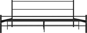 Rám postele černý kov 200 x 200 cm 284691