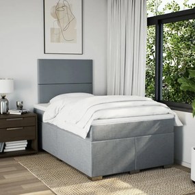 Box spring postel s matrací světle šedá 120 x 200 cm textil 3290448