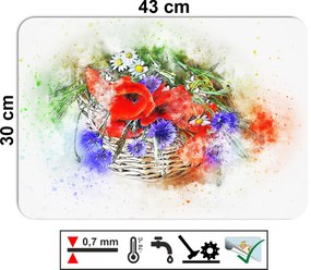 PokojovaDekorace.cz, Prostírání na stůl - 182, Květiny, 43x30cm
