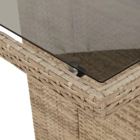 9dílný zahradní jídelní set s poduškami béžový polyratan 3212063