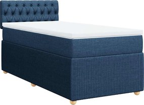 Box spring postel s matrací modrá 100 x 200 cm textil 3287380