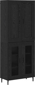 Vysoký bufet 2 ks Černý dub 69,5 x 34 x 180 cm Kompozitní dřevo 3403188
