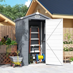 Outsunny Zahradní domek, 1,1 m², zahradní domek se sedlovou střechou, 133 x 102 x 180/208 cm
