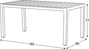 Autronic Zahradní stůl AZT-S1514 BK 162x90 cm