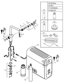 GROHE 31454001 - Dřezová baterie BLUE HOME L-výpusť lesklý chrom