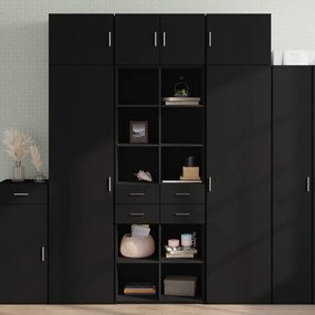 Skříň highboard černá 70 x 42,5 x 185 cm kompozitní dřevo