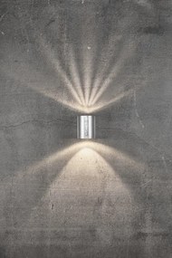 NOR 49701031 Venkovní nástěnné svítidlo Canto 2 2x5W LED galvanizovaná ocel čirá - NORDLUX