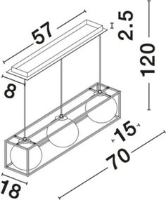 Závěsné svítidlo NOVA LUCE JULIET E14 9206402 bez žárovky