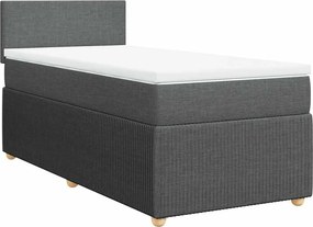 Box spring postel s matrací tmavě šedá 90x200 cm textil 3289633