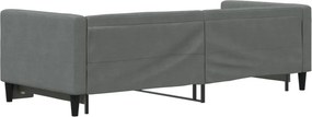 Válenda s přistýlkou tmavě šedá 80 x 200 cm textil 3196574
