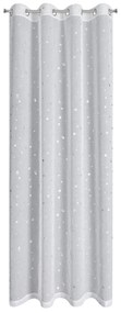 VÁNOČNÍ ZÁCLONA NA KROUŽCÍCH STAR 140X250 CM VZOROVANÁ