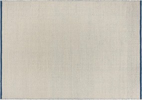 Modrý/béžový ručně tkaný vlněný koberec 170x240 cm Lenu – noo.ma