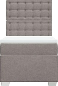 Box spring postel s matrací taupe 90x200 cm textil 3292689