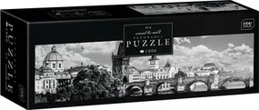 INTERDRUK Panoramatické puzzle Praha / 1000 dílků / 96 × 32 cm