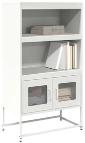 Skříň highboard bílá 68x39x123 cm ocel
