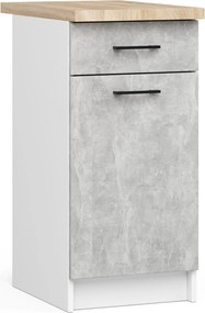 Kuchyňská skříňka Olivia S40 SZ1 bílá/beton