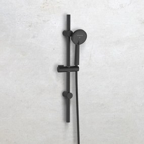 Invena Kalitea, sprchový sloup 70cm s ruční sprchovou hlavicí, ruční hlavice 2-funkce, černá matná, INV-AU-72-Z04-V