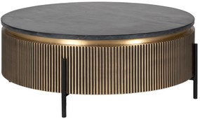 OnaDnes -20% Černý mramorový konferenční stolek Richmond Ironville 90 cm