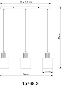 Globo 15768-3 - Lustr na lanku ALEIDIS 3xE27/25W/230V