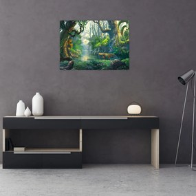 Obraz - Ilustrace tropického lesu (70x50 cm)