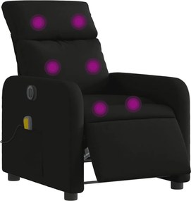 Elektrické masážní polohovací křeslo černé textil 3206692