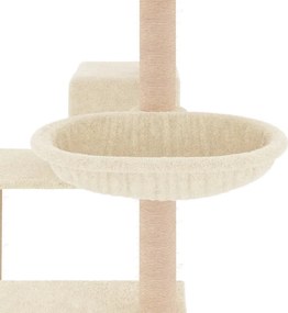 Škrabadlo pro kočky se sisalovými sloupky krémové 82,5 cm 172385