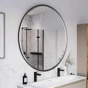 LED koupelnové zrcadlo BELDIVO kulaté - 120 cmS vyhříváním zrcadla - bezdotykový senzor