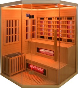 BPS-koupelny Kombinovaná sauna 2v1  - Infrasauna + finská sauna 150x150, 4-5 osob