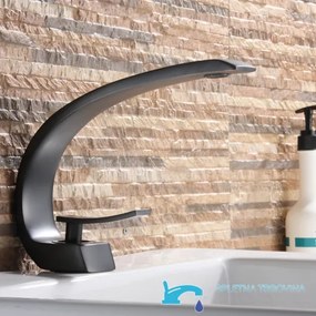 Stojánková koupelnová baterie EYN KA72932 s LED v chromu, tmavém bronzu a matné černé — Černá