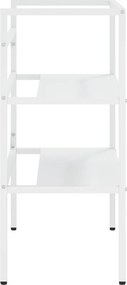 Koupelnový regál pod umyvadlo bílý 59 x 38 x 83 cm železo 338485