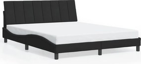 Rám postele s LED osvětlením bez matrace Hanko černý 160 x 200 cm samet 3213789