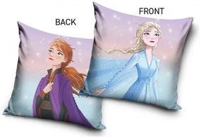 Carbotex Povlak na polštářek Ledové Království Princezny Anna a Elsa 40x40 cm