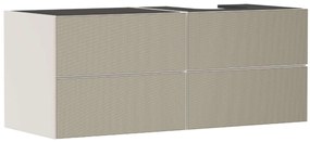 Hansgrohe Xevolos E - Umyvadlová skříňka 137x56x55 cm, 4 zásuvky, matná béžová/bronz 54240390