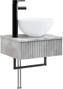 Sada koupelnového nábytku 5 ks Betonově šedá 33 x 34,5 x 160 cm 3406006