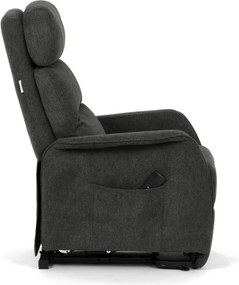 Polohovací křeslo šedé, elektrické TV-L8960 GREY2