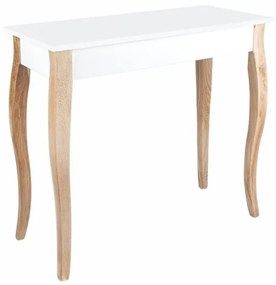 Bílý toaletní stolek se zrcadlem Ragaba Dressing Table, délka 85 cm