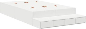 Rám postele s úložným prostorem Bílá 120 cm Kompozitní dřevo 3335685