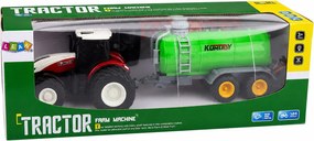 LEAN Toys Zemědělský traktor s postřikovačem tekutých hnojiv, dálkově ovládaný, RC 1:24