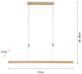 Paul Neuhaus 2568-60 - LED Stmívatelný lustr na lanku ADRIANA LED/14W/230V mosaz