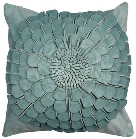 Zelený povlak na polštář s květinou Flower - 45*45 cm